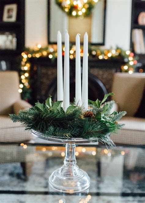 A Homemade Advent Wreath Made With Birch Greens Artofit