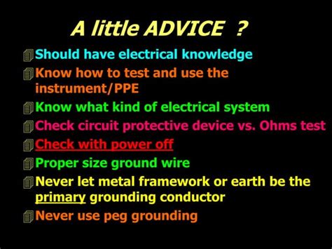 Testing Grounding Systems Ppt