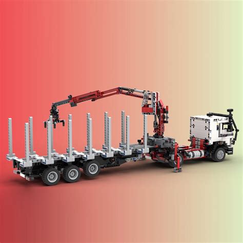 Moc 120647 Ng 1632 And Logging Trailer With Crane Truck Letbricks