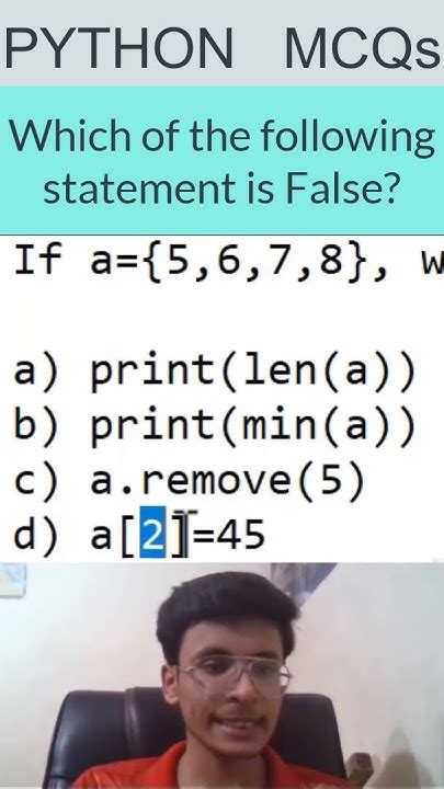 Rapid Python Mcq Solution Explained Learn Python Fast Infytqmcq