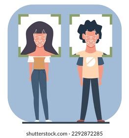 Female Male Face Scans Facial Recognition Stock Vector Royalty Free 2292872285 Shutterstock