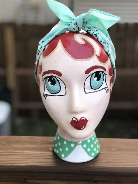 Styrofoam Head Art Styrofoam Art Styrofoam Head Crafts