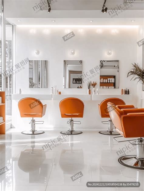 Ai创作图美发工作室美发发廊 理发店美发店美容店 美发店设计 高档理发店美容院美发 理发等候区 理发店室内设计 现代理发大厅 美发店装潢 吹