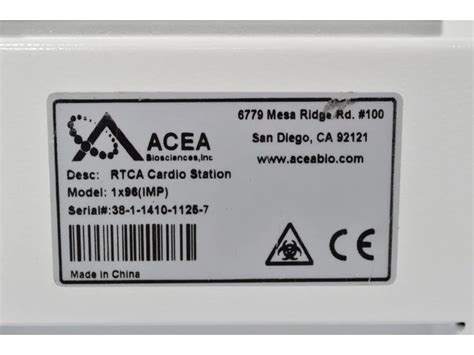 Agilent Acea Xcelligence Rtca Cardio Real Time Cell Analyzer