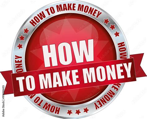 HOW TO MAKE MONEY Realistic Modern Round Glossy 3D Vector Eps10