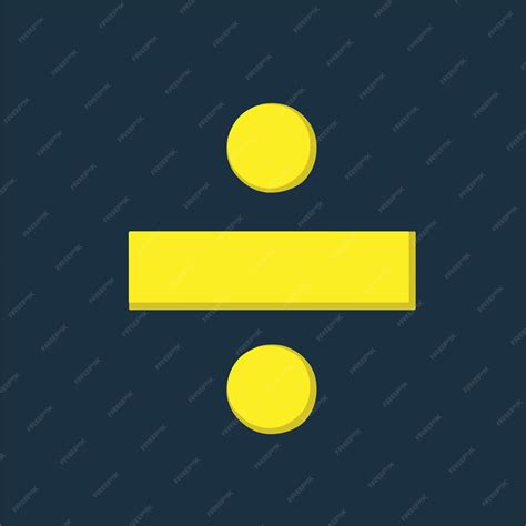 Premium Vector Division Symbol Basic Mathematical Symbols Sign