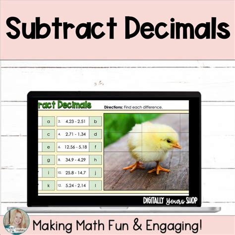Subtracting Decimals Digital Self Checking Activity Made By Teachers