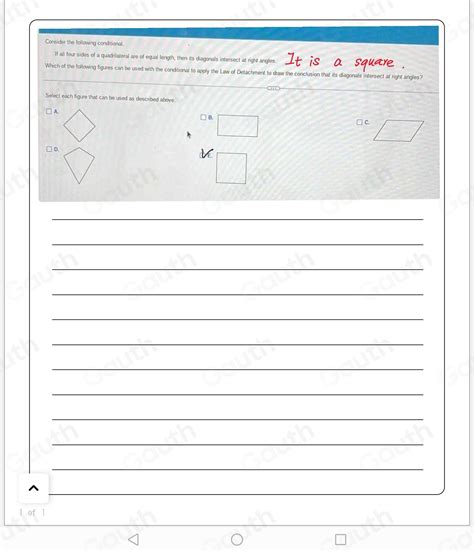 Solved Consider The Following Conditional If All Four Sides Of A