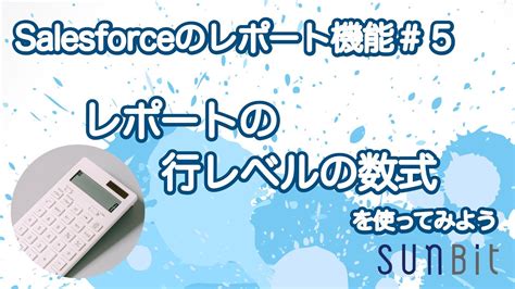【salesforceのレポート機能 5】行レベルの数式 youtube