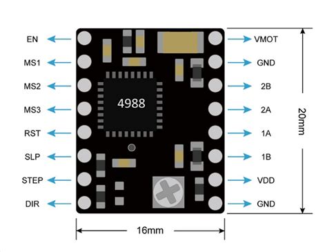 A4988 Stepper Motor Driver Module With Heat Sink For 3d Printer Reprap