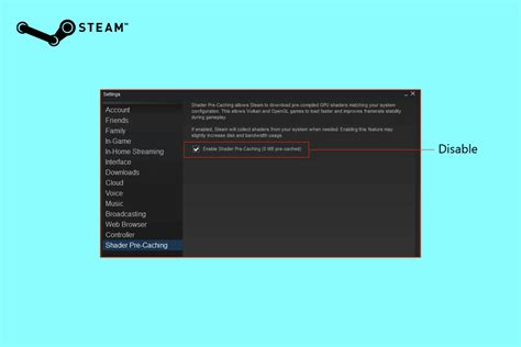 Como desativar o pré cache do Shader no Steam etechpt com