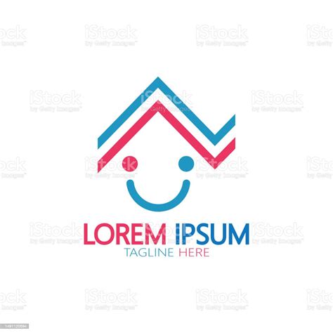 유치원 로고 디자인 간단한 벡터 템플릿 아이콘 일러스트레이션 교육 놀이 그룹 어린이 학습 가정 현대적인 개념의 어린이 학교 0명에 대한 스톡 벡터 아트 및 기타 이미지