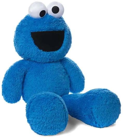 Sesame Street Fuzzy And Blue Cookie Monster Plush Toy Collectable