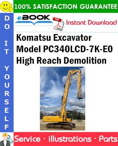 komatsu excavator model pc340lcd 7k e0 high reach demolition parts