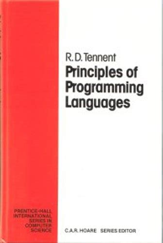Principles Of Programming Languages Prentice Hall International Series