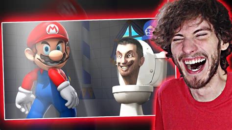 SMG Mario VS Skibidi Toilet React YouTube