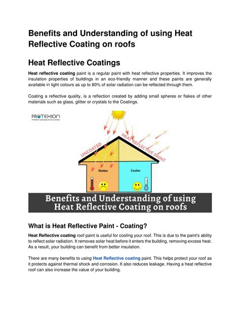 Ppt Benefits And Understanding Of Using Heat Reflective Coating On