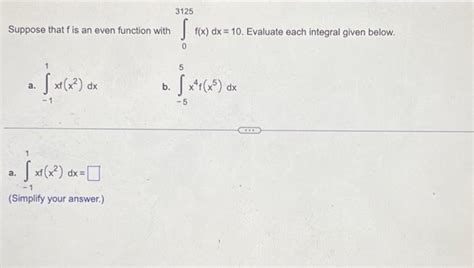 Solved Suppose That F Is An Even Function With