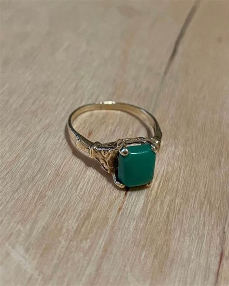 Vintage Green And Gold Gem