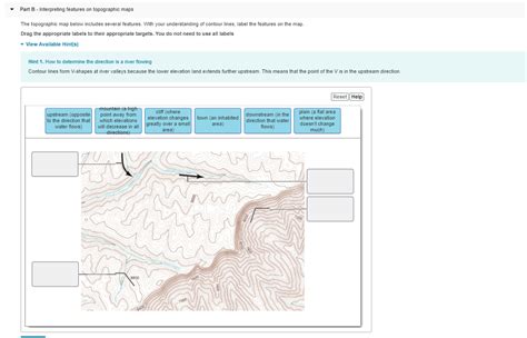solved the topographic map below includes several features