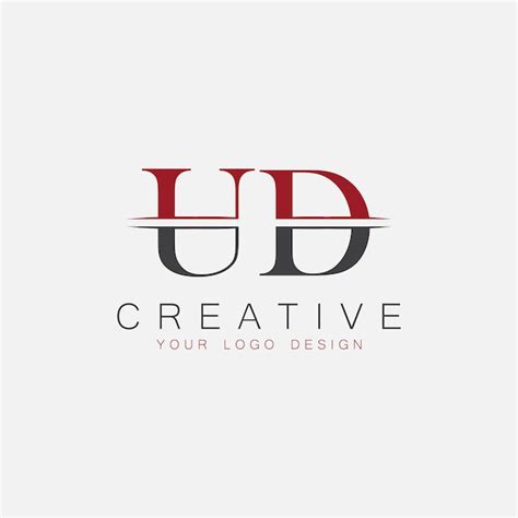 Premium Vector Ud Initial Monogram With Letter Creative Logo