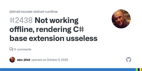 Not Working Offline Rendering C Base Extension Usseless · Issue 2438 · Dotnetvscode Dotnet