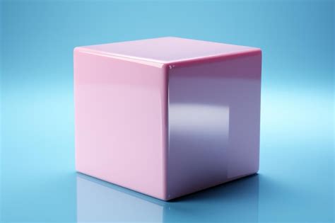 Premium Photo Single Pastel Blue Cube Floating Gracefully Against A