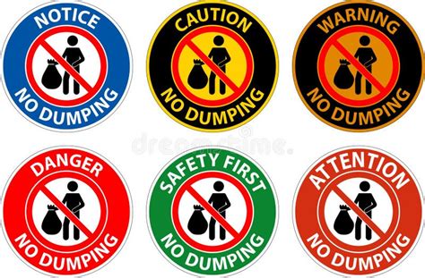 Notice No Dumping Sign Stock Vector Illustration Of Recycle 301025100