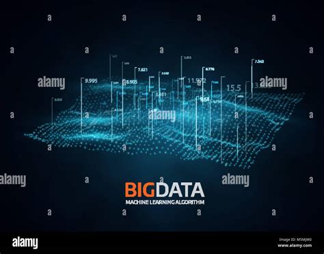 Big Data Visualization Futuristic Vector Background Stock Vector Image