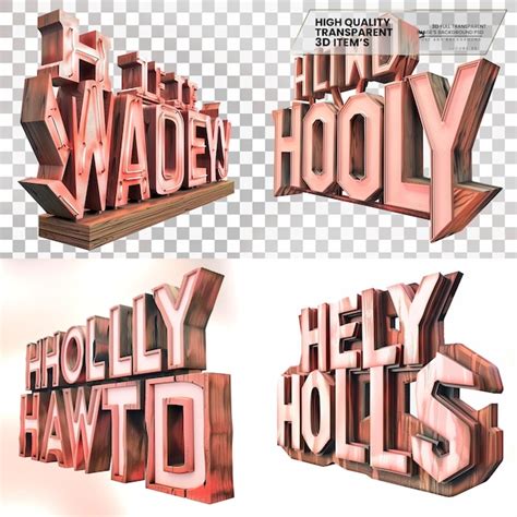 ハリウッド・サイン Hollywood Sign は透明な背景のロサンゼルスの象徴的なサインの3dモデルです Premium Ai生成psd