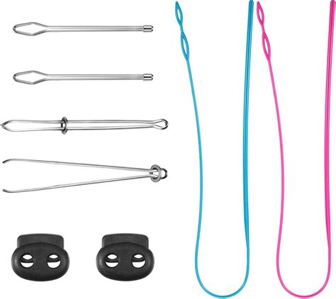 8 Pcs Drawstring Threader Tool Set Plastic And Metal