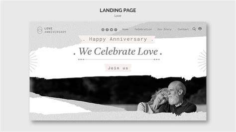 Free Psd Couple Anniversary Web Template