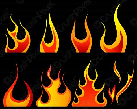 Fire Patterns Set Stock Vector 2997614 Crushpixel