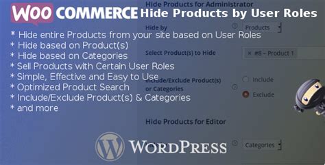 Woocommerce Hide Products By User Roles V4 2 Jojo Themes