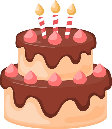 Birthday Cake With Candles Illustration 36273119 Png