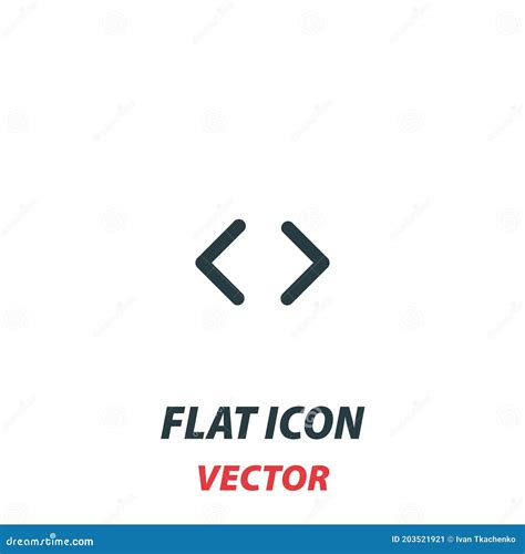 Programming Code Icon In A Flat Style Vector Illustration Pictogram On White Background Stock