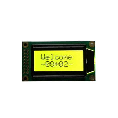 Positive Character LCD Display Module STN Yellow Green Monochrome