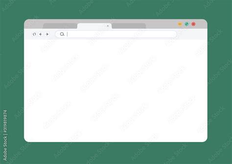 Web Browser Window Computer Internet Frame Template Design Flat Page