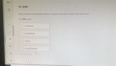 ALL 10 JDBC Which Method In StudyX