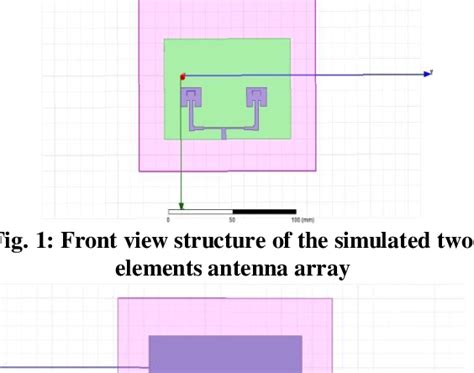 Figure 1 From Defected Ground Structure Based Two Element Microstrip