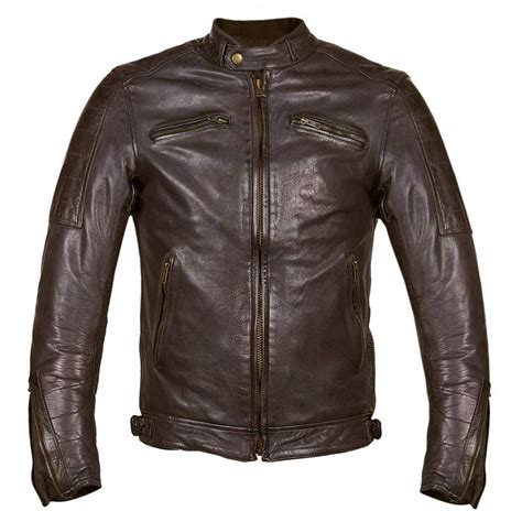 BLOUSON HELSTONS CRUISER CUIR RAG MARRON Blouson Helstons Cruiser C...