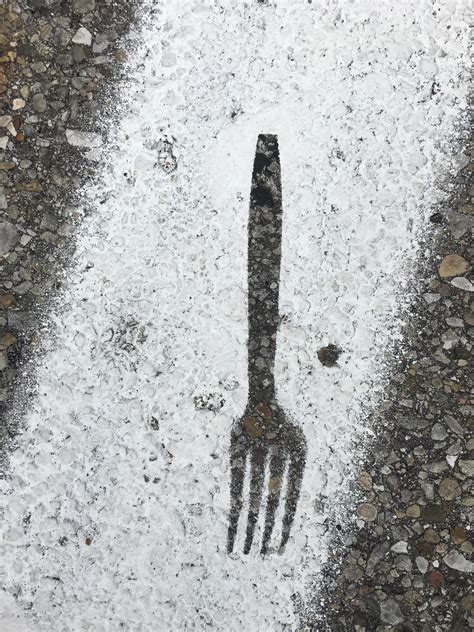 Painted Right Over A Fork While Marking Parking L Spaces R