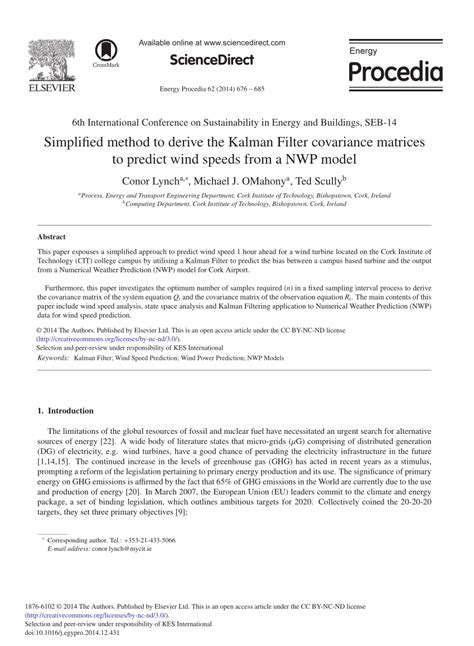 Pdf Simplified Method To Derive The Kalman Filter Covariance Matrices
