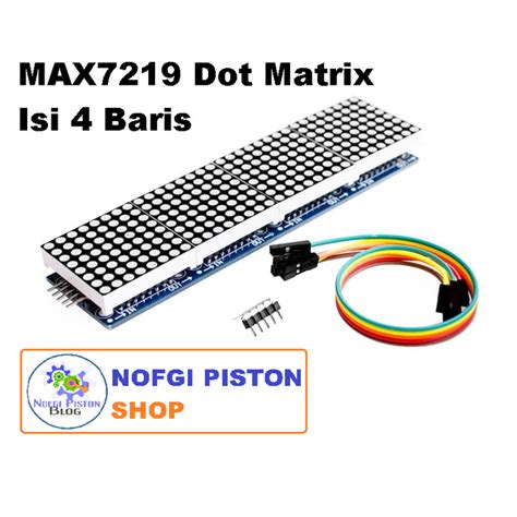 Jual Max7219 Led Dot Matrix Module 4 In 1 Isi 4 Nyala Merah 32x8 Max