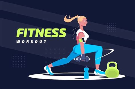 Free Vector Flat Design Gym Fitness Template