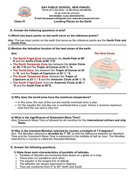 Locating Places On The Earth Pdf Longitude Latitude