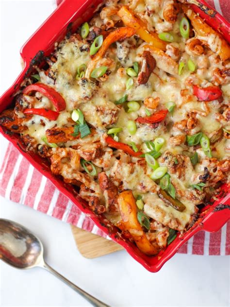 Chicken Fajita Pasta Bake Recipe Easy And Delicious