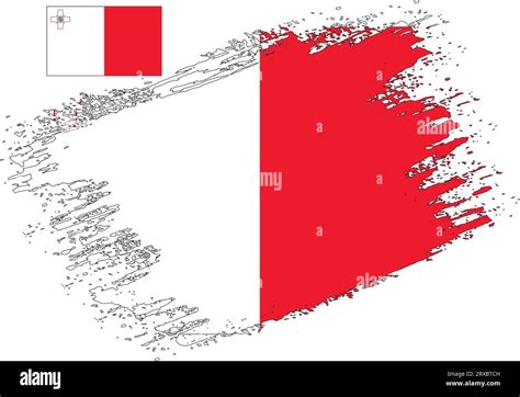 Brush Design Malta Flag Vector Stock Vector Image And Art Alamy