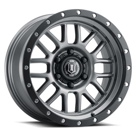 Alpha Gunmetal With Black Ring Icon Alloys Icon Vehicle Dynamics