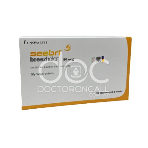 Buy Seebri Breezhaler 50mcg Inhalation Powder Hard Capsule 30s Uses Dosage Side Effects